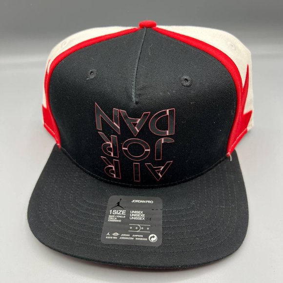 Jordan | Accessories | Air Jordan Hat Men Black White Jumpman Pro Legacy Aj 5 Fire Red Snap Back ...